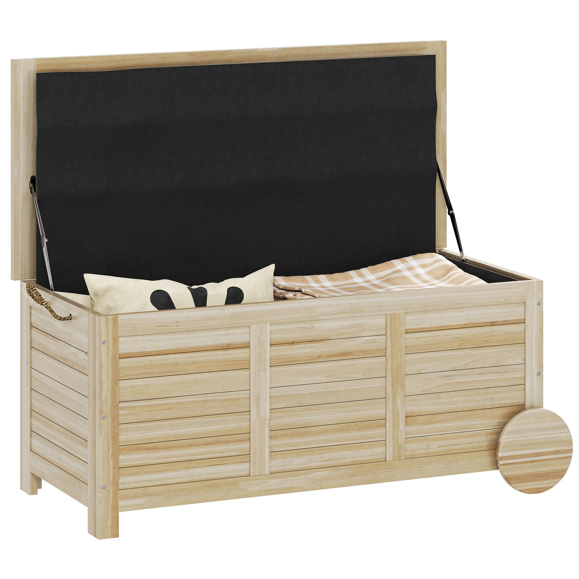 Outdoor Trunk 185L with 2 Wheels with Inner Tarpaulin and Lid, in Fir ...